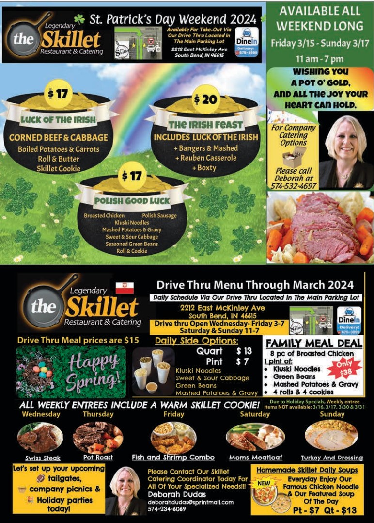 Menus | The Legendary Skillet